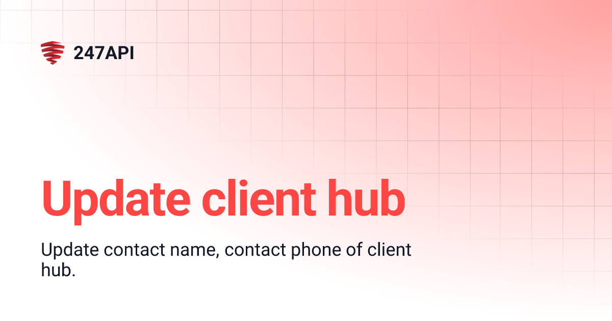Update client hub | 247API